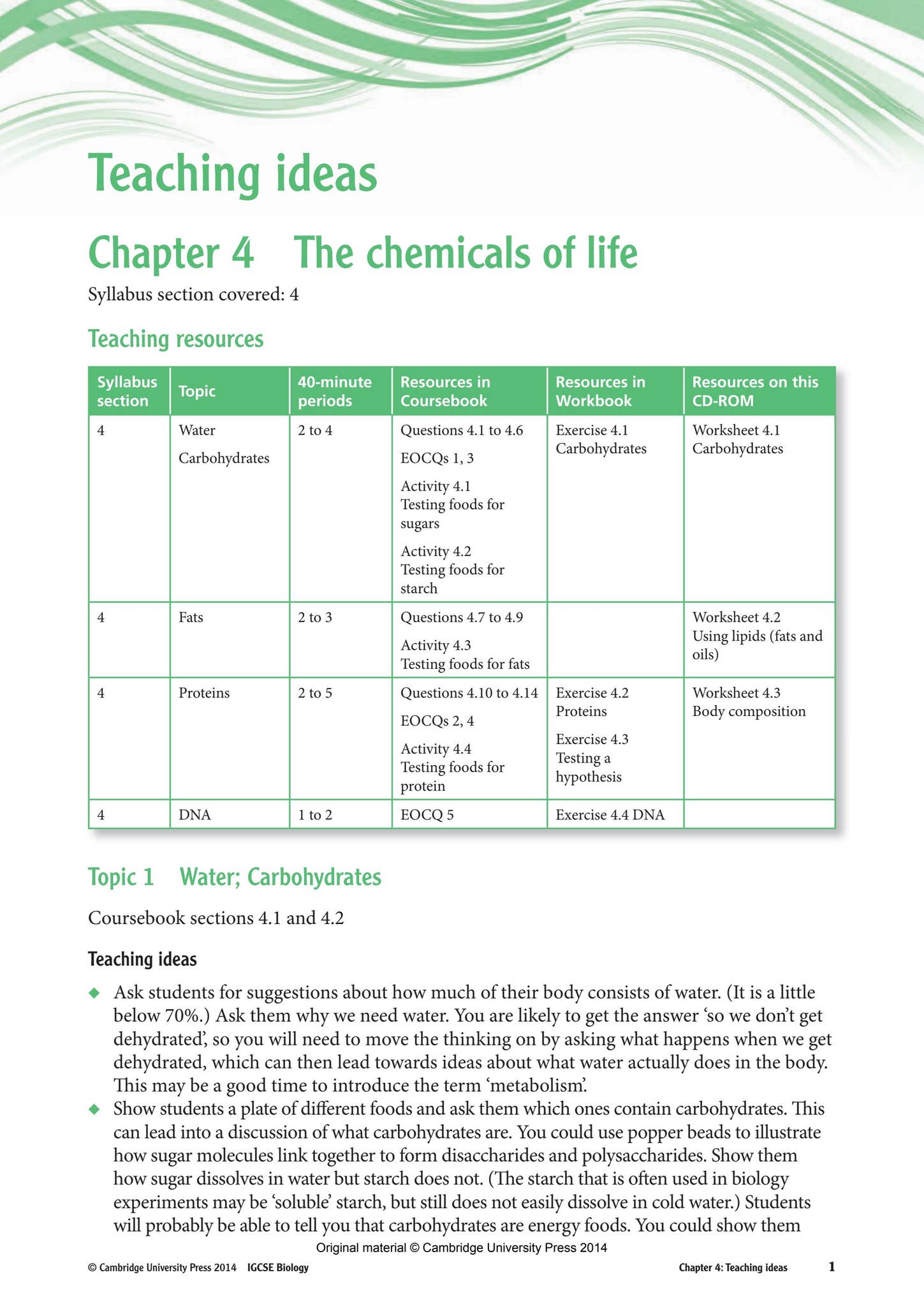 Cambridge IGCSE Biology Teacher's Resource (third edition) by Cambridge ...