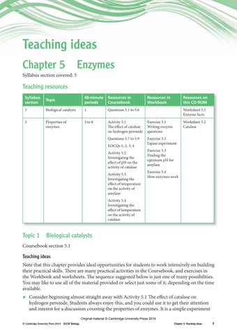Cambridge IGCSE Biology Teacher's Resource (third edition) by Cambridge ...