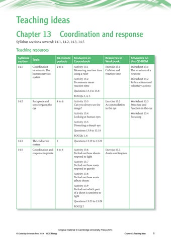 Cambridge IGCSE Biology Teacher's Resource (third edition) by Cambridge ...