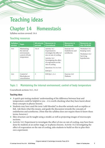 Cambridge IGCSE Biology Teacher's Resource (third edition) by Cambridge ...