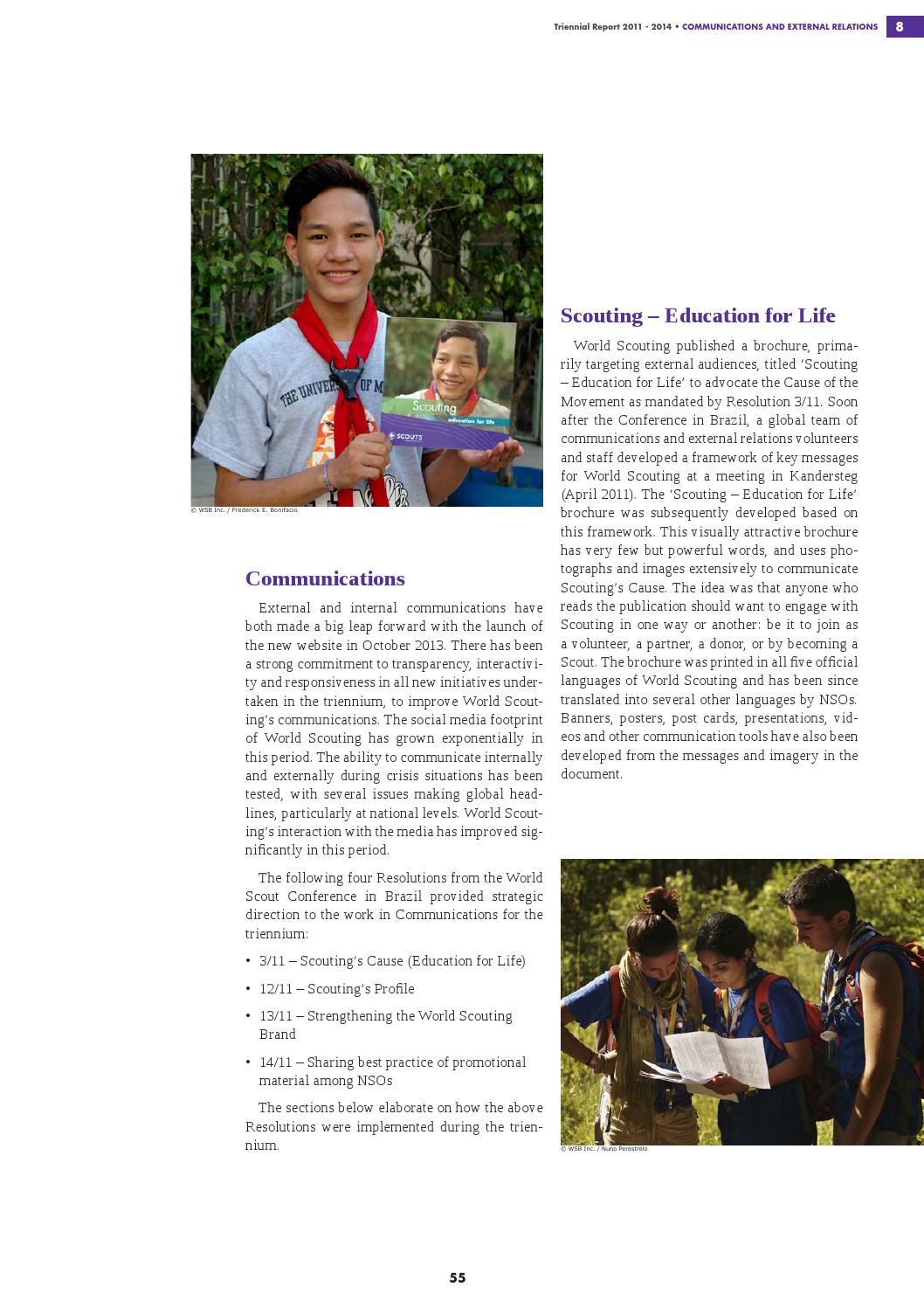 World Scout Committee, TRIENNIAL REPORT 2011 - 2014 by World ...