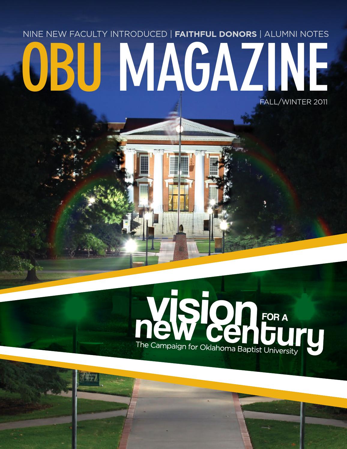 OBU Magazine—Fall/Winter 2011 by Oklahoma Baptist University - Issuu