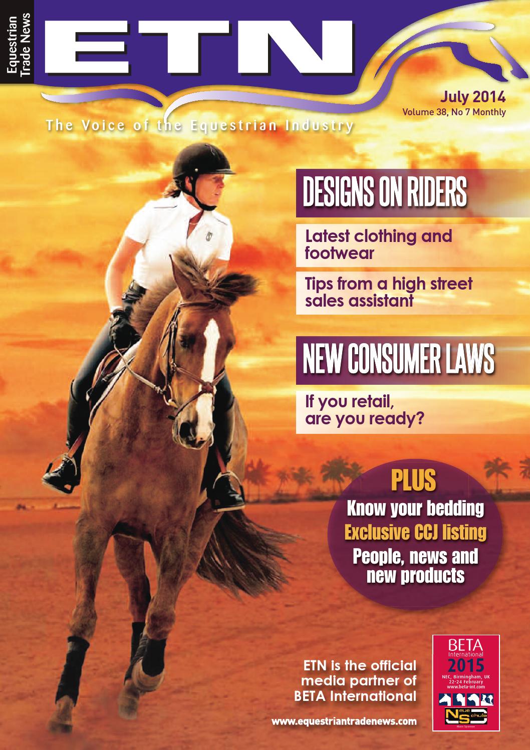 ETN - Equestrian Trade News - July 2014 by ETN (Equestrian Trade News ...