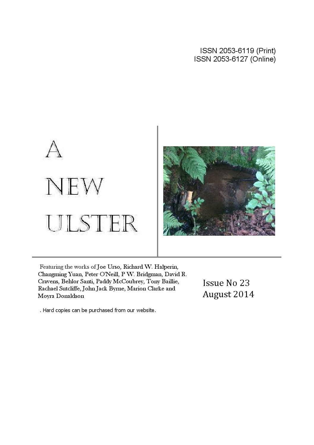 A New Ulster / Anu issue 23 by Amos Greig - Issuu