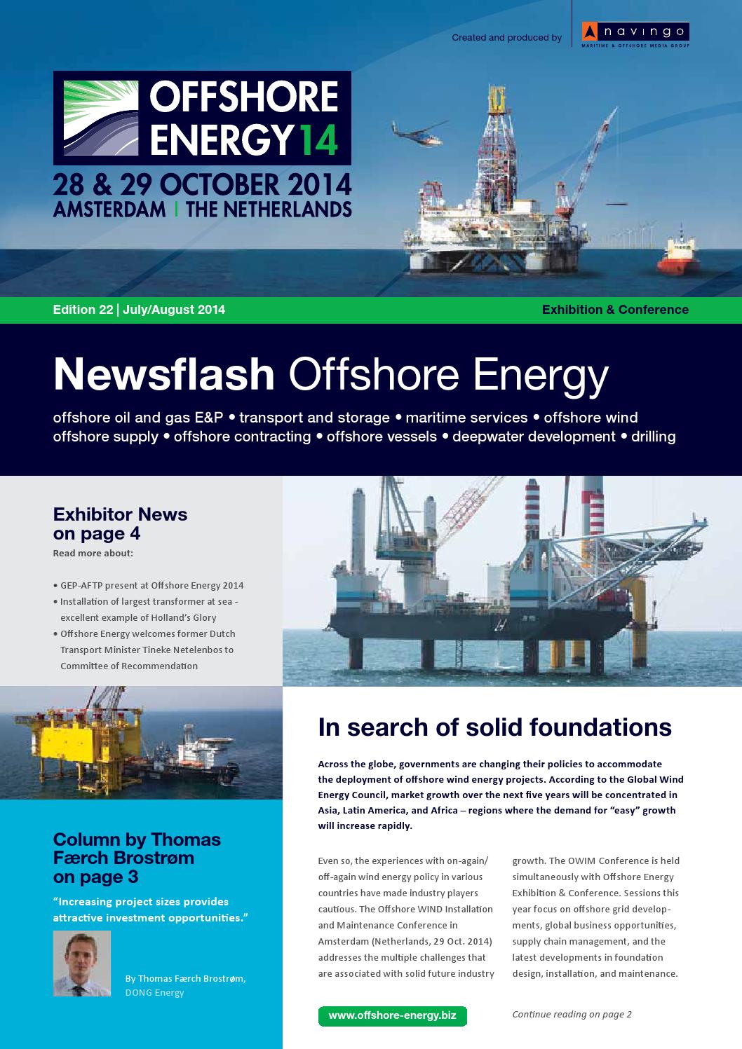 Offshore energy 2014 newsflash edition 22 by Navingo BV - Issuu