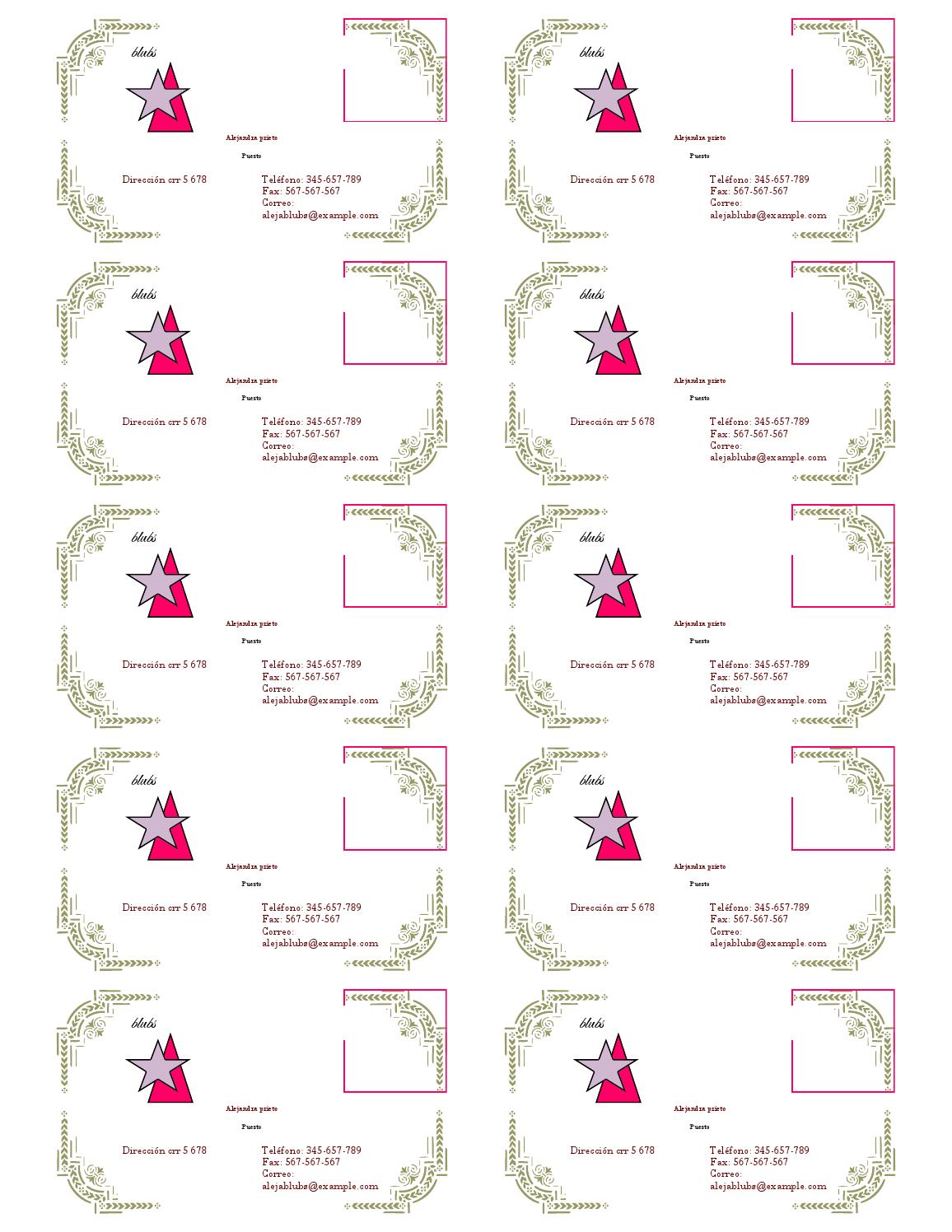 Maria alejandra prieto targeta de presentacion blubs by alejandra ...