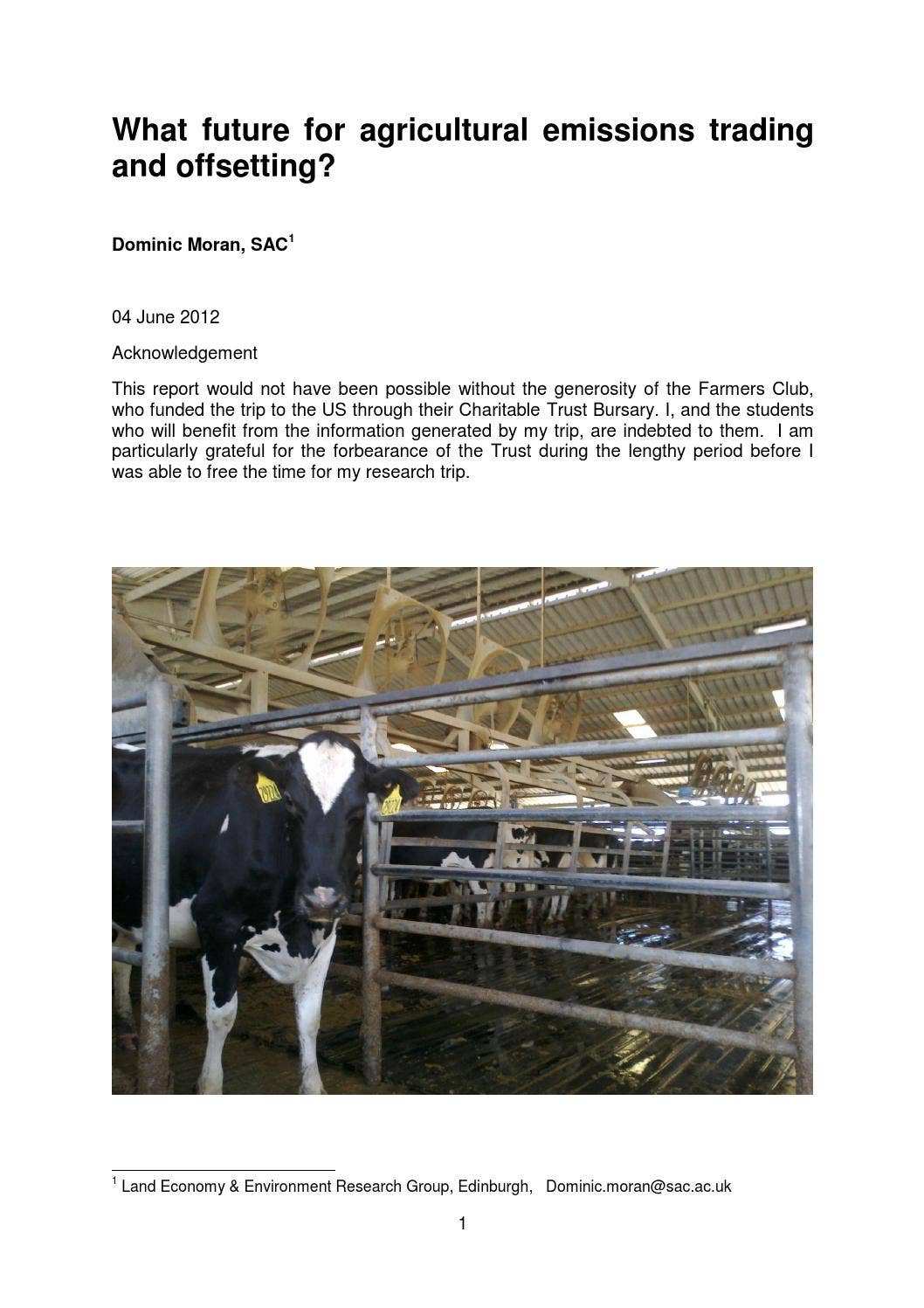 Dominic moran full report 2010 by The Farmers Club - Issuu