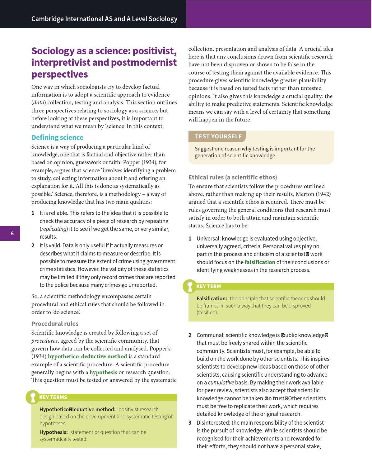 Cambridge International AS and A Level Sociology Coursebook by ...