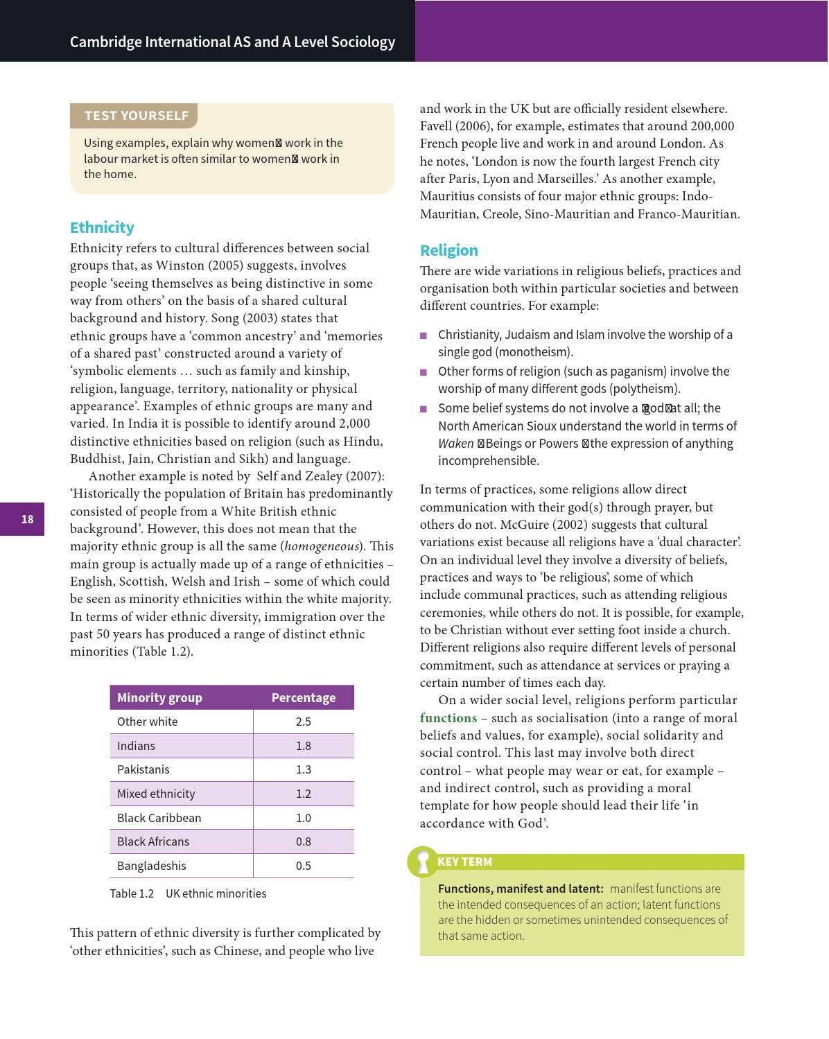 Cambridge International AS and A Level Sociology Coursebook by ...