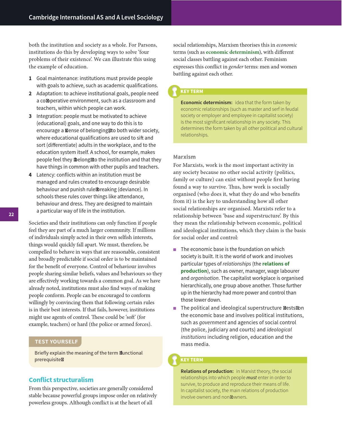 Cambridge International AS and A Level Sociology Coursebook by ...