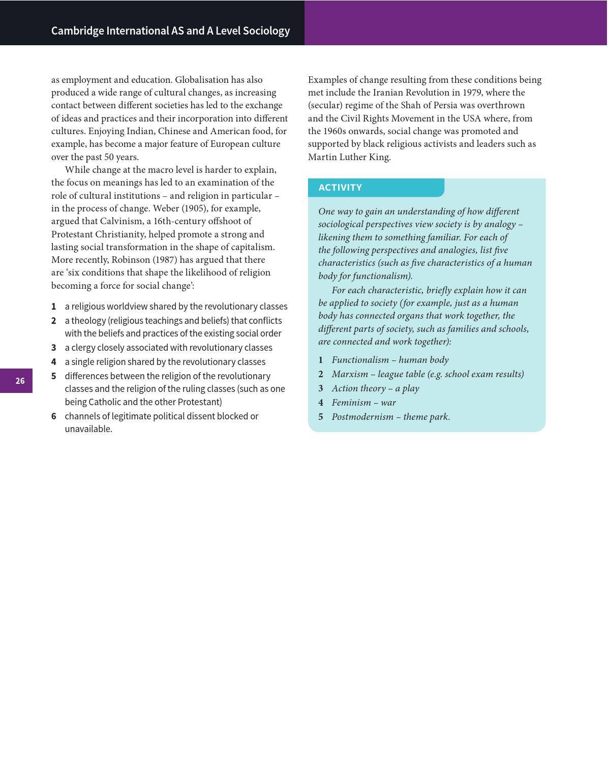 Cambridge International AS and A Level Sociology Coursebook by ...