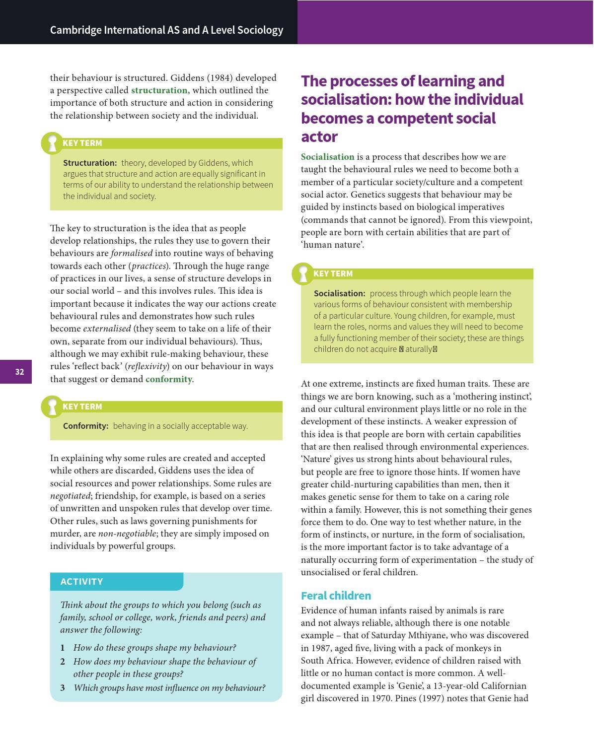Cambridge International AS and A Level Sociology Coursebook by ...