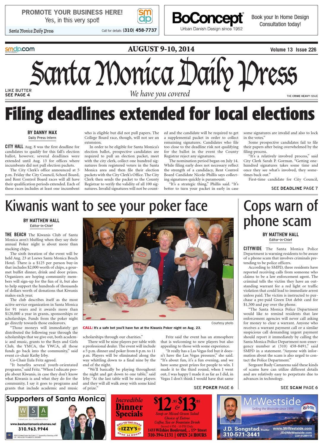 Santa Monica Daily Press, August 9, 2014 by Santa Monica Daily Press ...