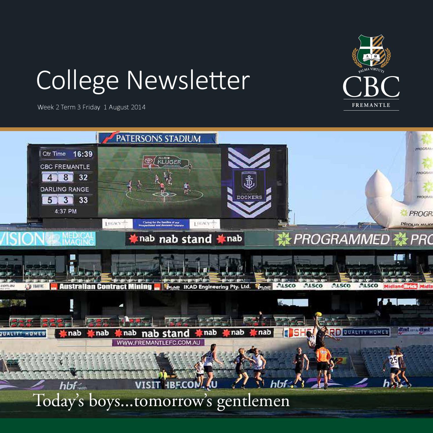 CBC Fremantle College Newsletter Week 2 term 3 by CBC Fremantle - Issuu