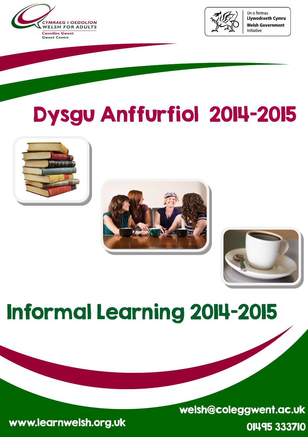 Dysgu Anffurfiol 2014-2015 by Learn Welsh Gwent | Dysgu Cymraeg Gwent ...