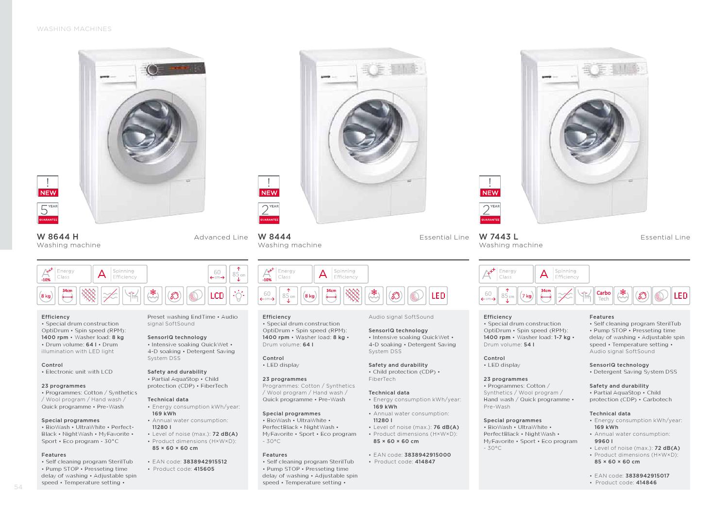 Gorenje 8kg Front Load Washing Machine Specification, 42% OFF