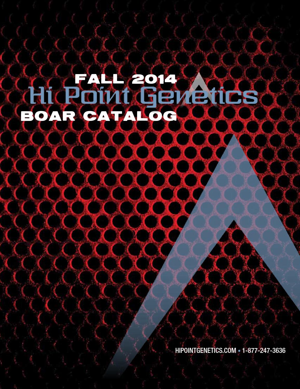Hi Point Genetics - Fall 2014 Boar Catalog by Novel Designs - Issuu
