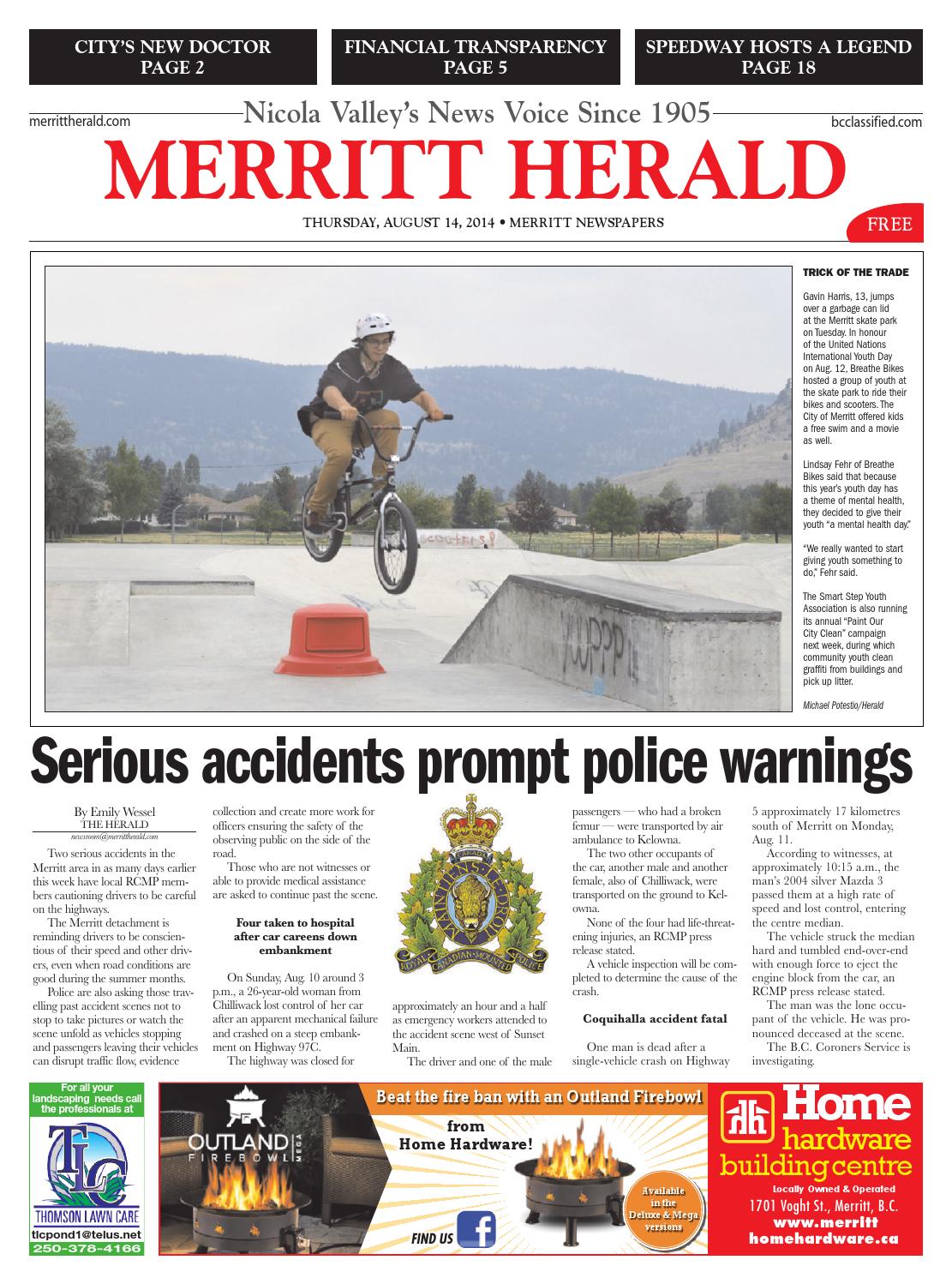Merritt Herald, August 14, 2014 by Black Press Media Group - Issuu