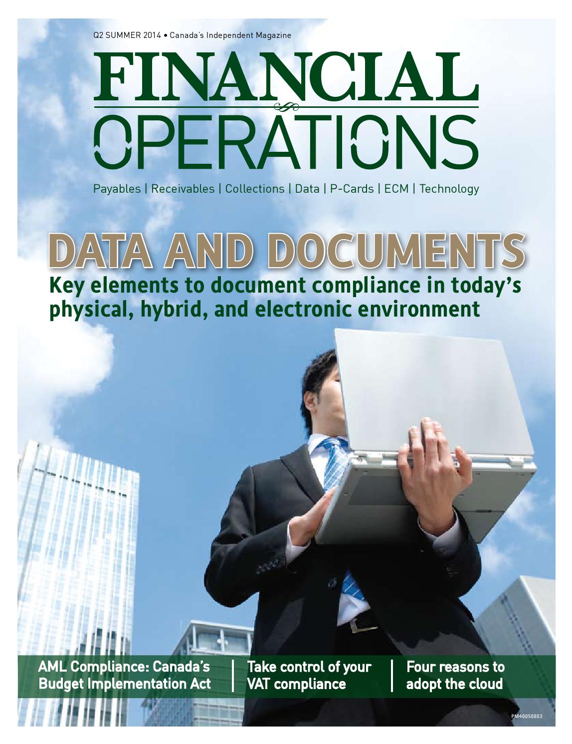 Financial Operations Magazine Summer 2014 by Lloydmedia Inc - Issuu