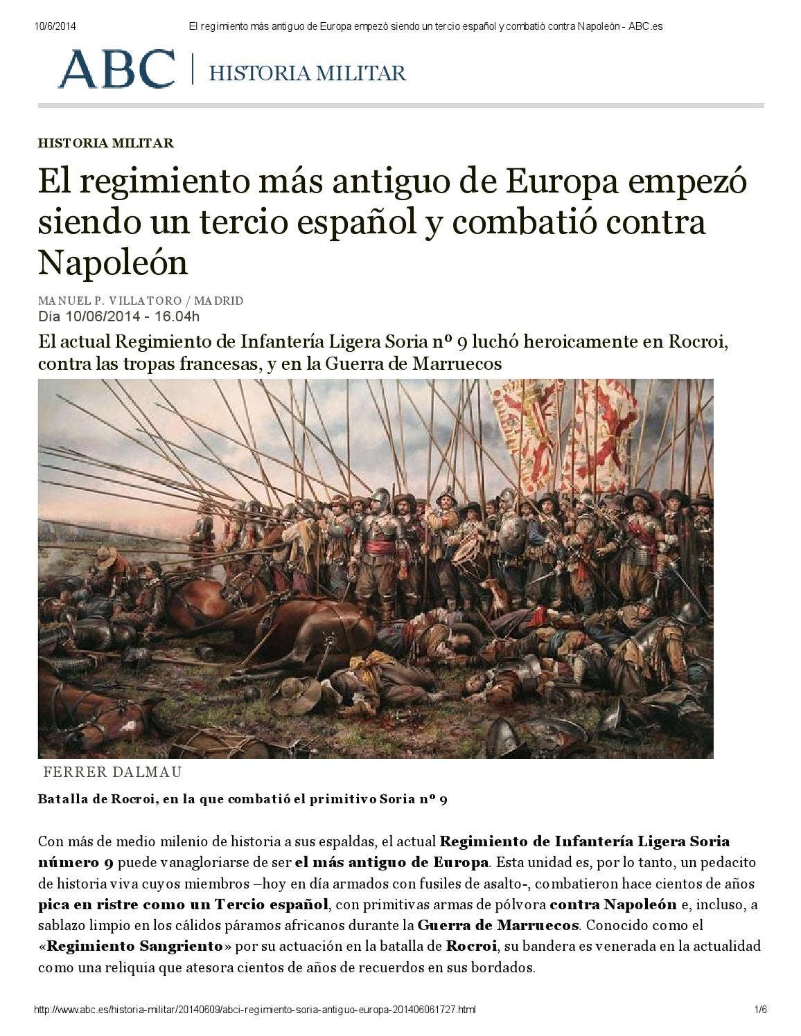 El regimiento más antiguo de Europa empezó siendo un tercio español y ...