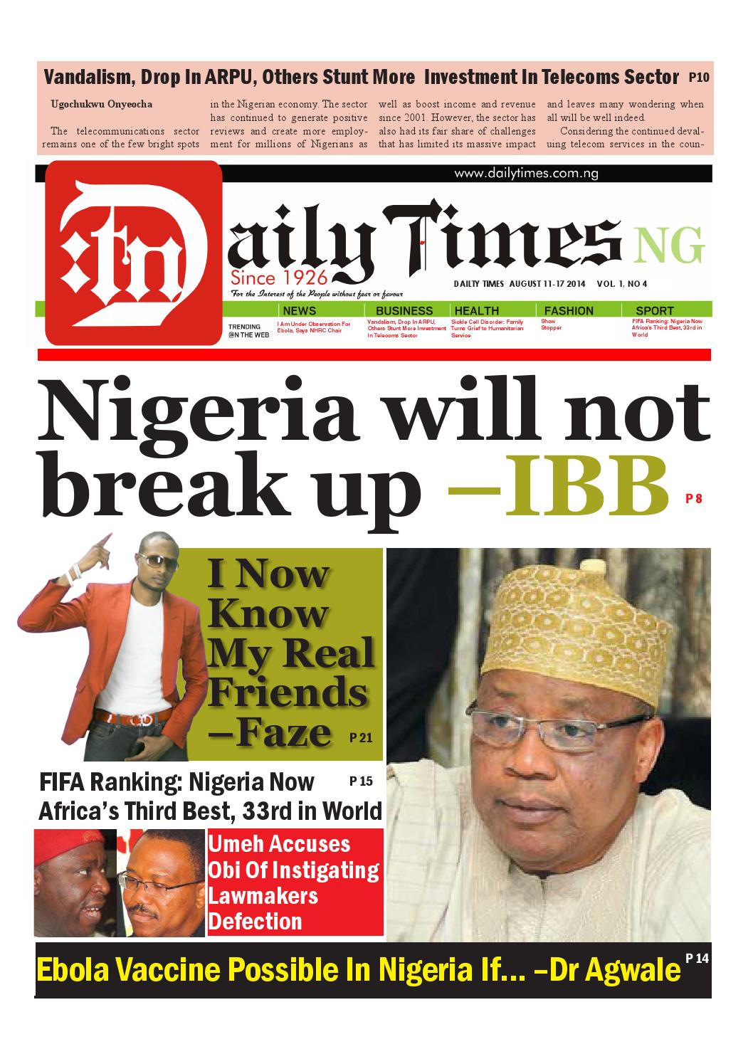 Daily Times E Newspaper Issue 4 By Daily Times Of Nigeria Issuu Daily Times E Newspaper Issue 4 By Daily Times Of Nigeria Issuu
