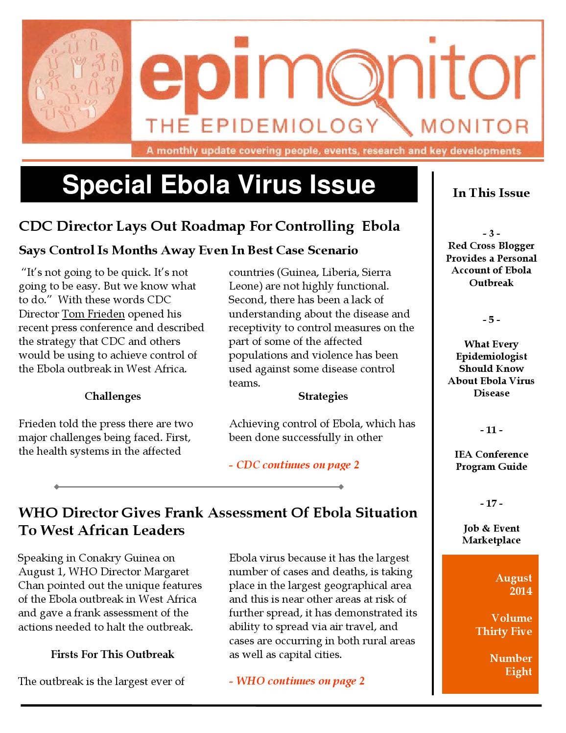 August 2014 the epidemiology monitor final by The Epidemiology Monitor ...