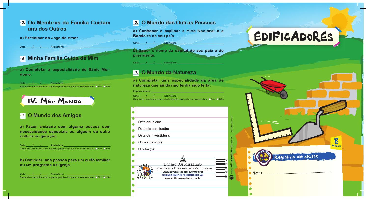 Cartão de classe Edificadores by Igreja Adventista do Sétimo Dia - Issuu