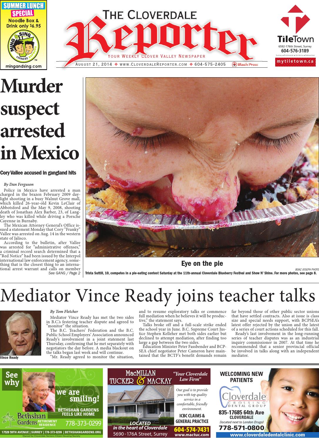 Cloverdale Reporter, August 21, 2014 by Black Press Media Group - Issuu