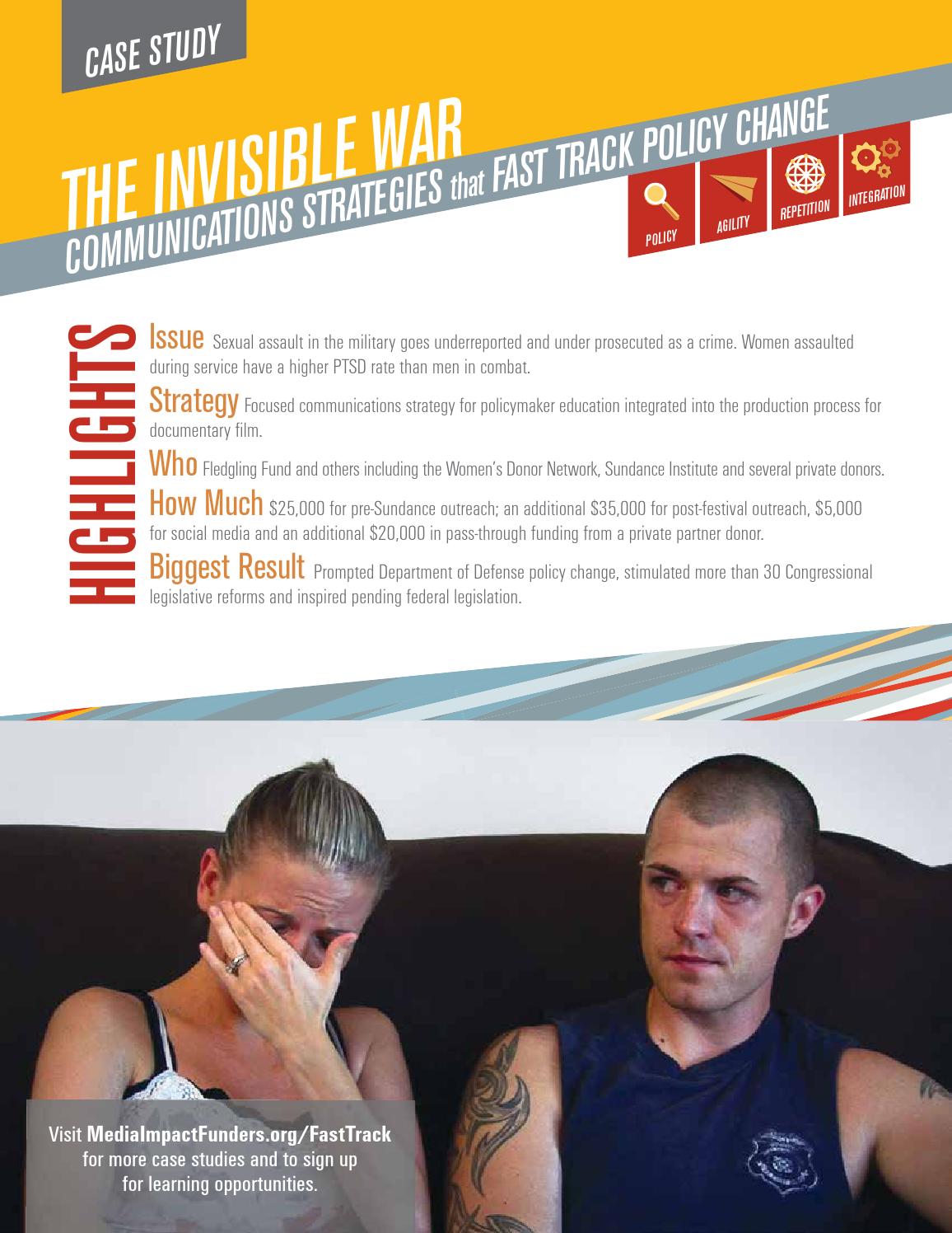 Fast Track: The Invisible War by MediaImpactFunders - Issuu