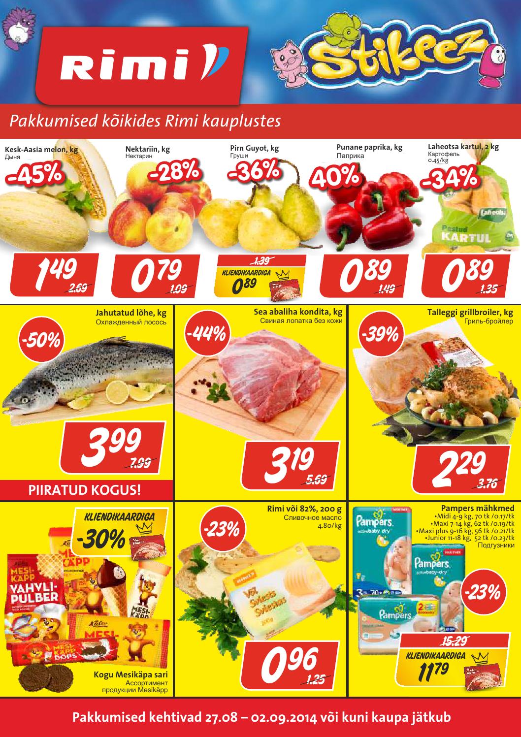 Rimi parimad pakkumised 27.08-02.09 by Rimi - Issuu