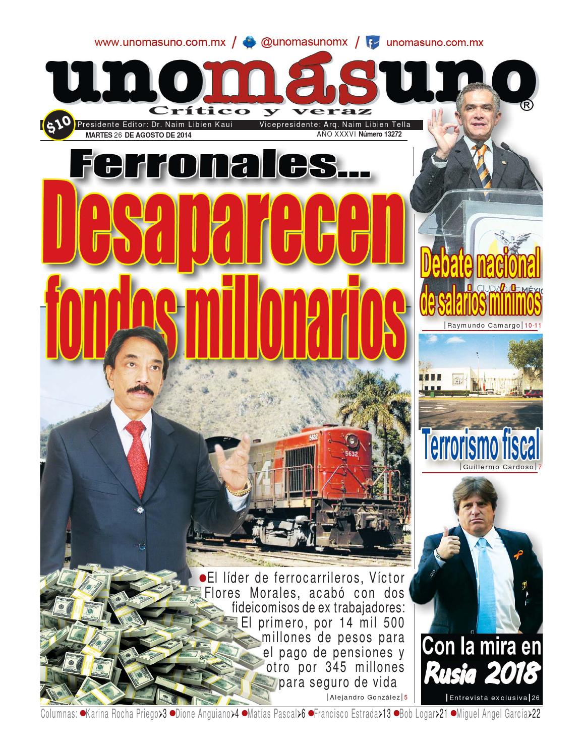 26 de Agosto 2014, Ferronales... Desaparecen fondos millonarios by ...