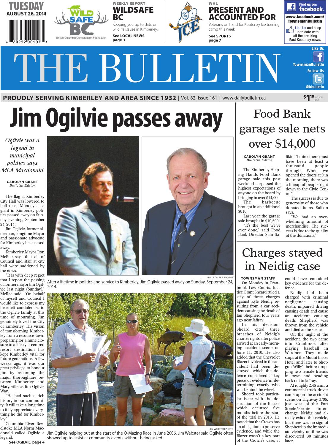 Kimberley Daily Bulletin, August 26, 2014 by Black Press Media Group ...