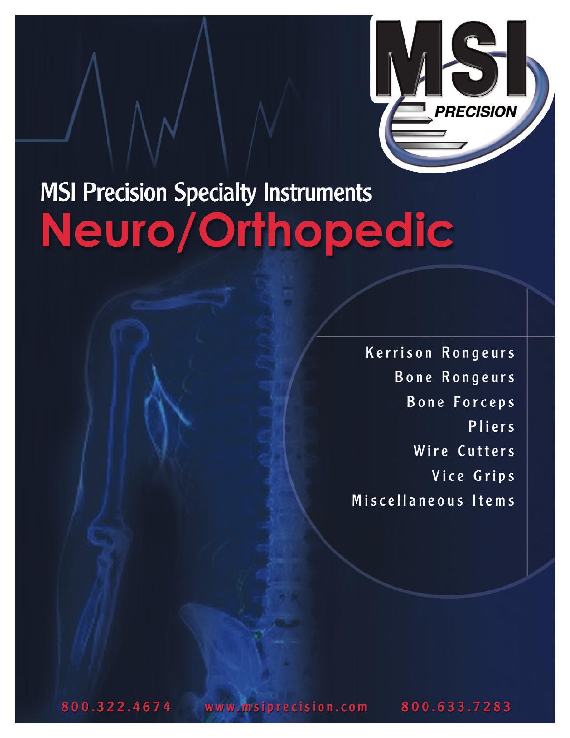 Neuro ortho catalog by MSI Precision Instruments - Issuu