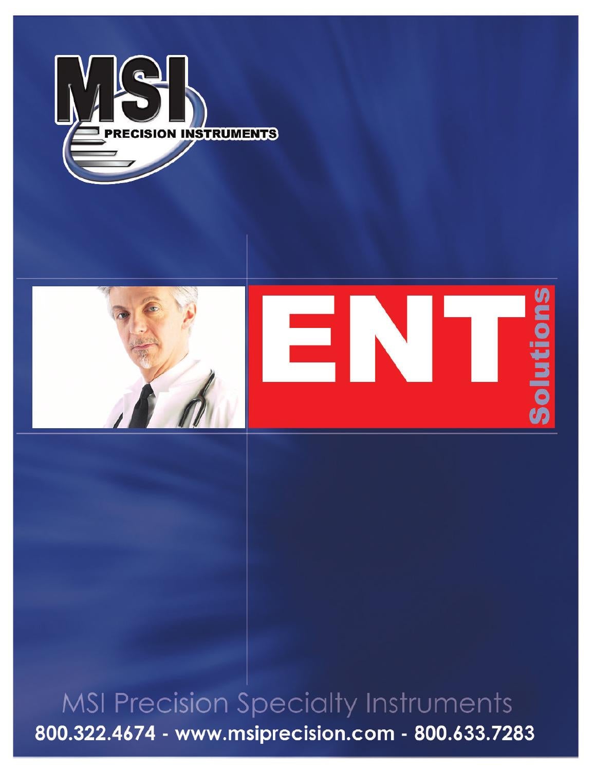 ENT Catalog by MSI Precision Instruments - Issuu