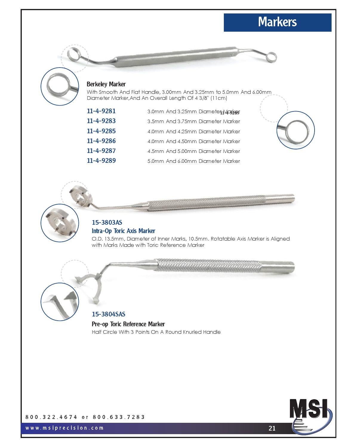 MSI Precision Ophthalmology Supplement Catalog by MSI Precision ...