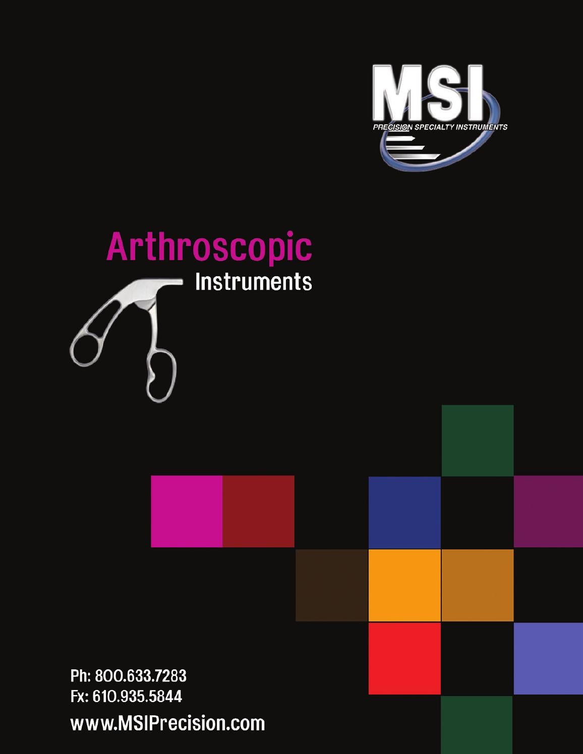 Arthroscopic Catalog by MSI Precision Instruments - Issuu