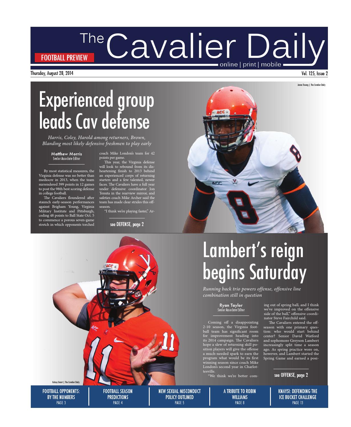 Thursday, August 28, 2014 by The Cavalier Daily - Issuu