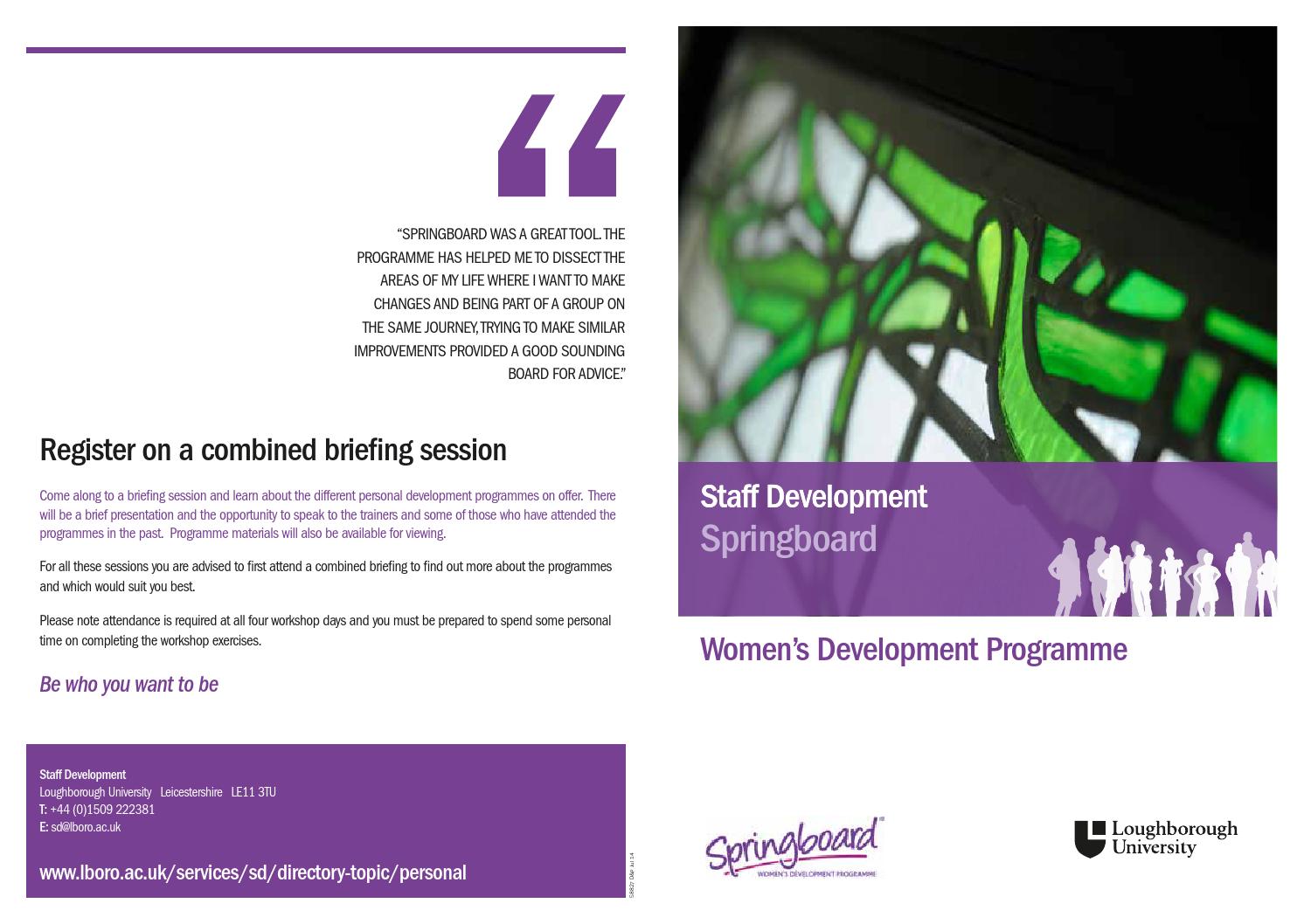 Springboard – Women’s Development Programme by Loughborough University ...