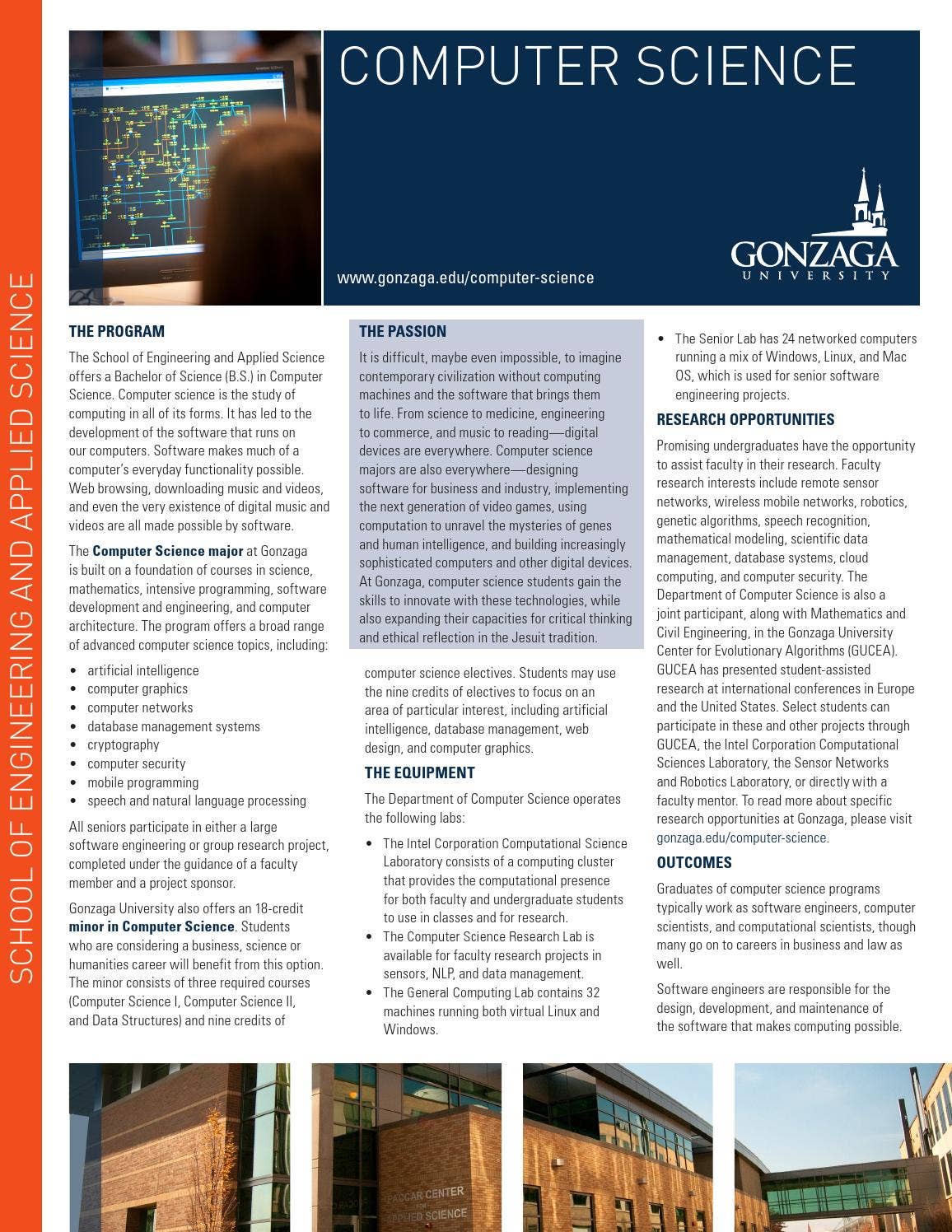 Computer Science - Academic Brochure, Gonzaga University by Gonzaga ...