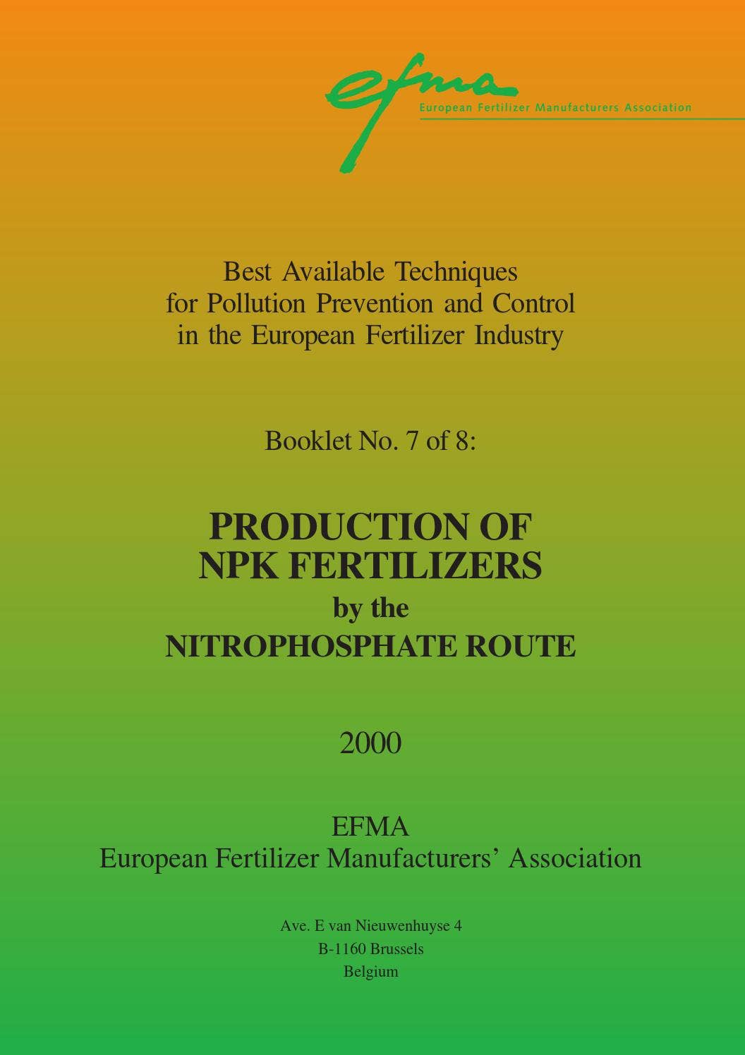 Booklet nr 7 production of npk compound fertilizers by nitrophosphate ...