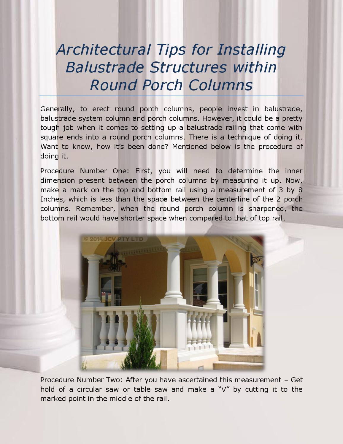 Architectural Tips for Installing Balustrade Structures within Round ...