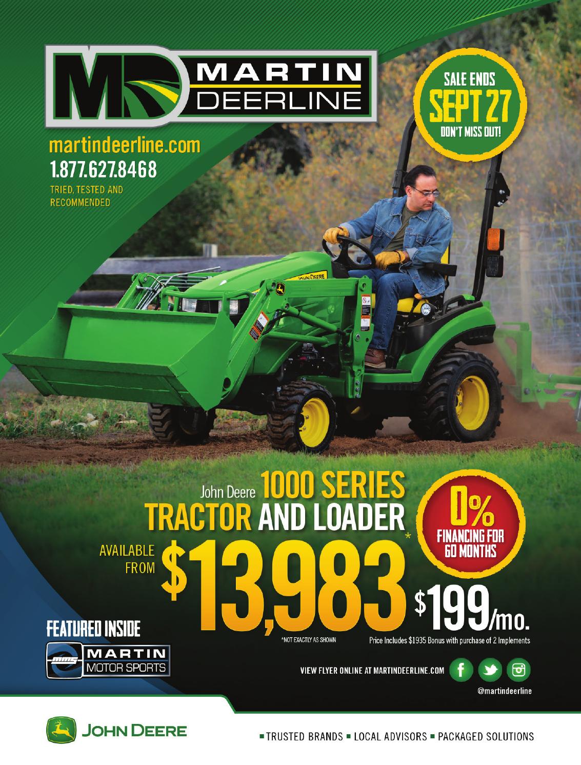 Martin Deerline September Flyer by Martin Deerline - Issuu