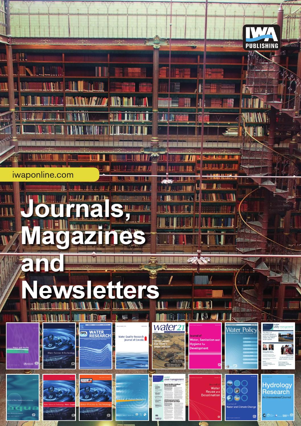 Journals, Magazines and Newsletters - IWA Publishing by IWA Publishing ...