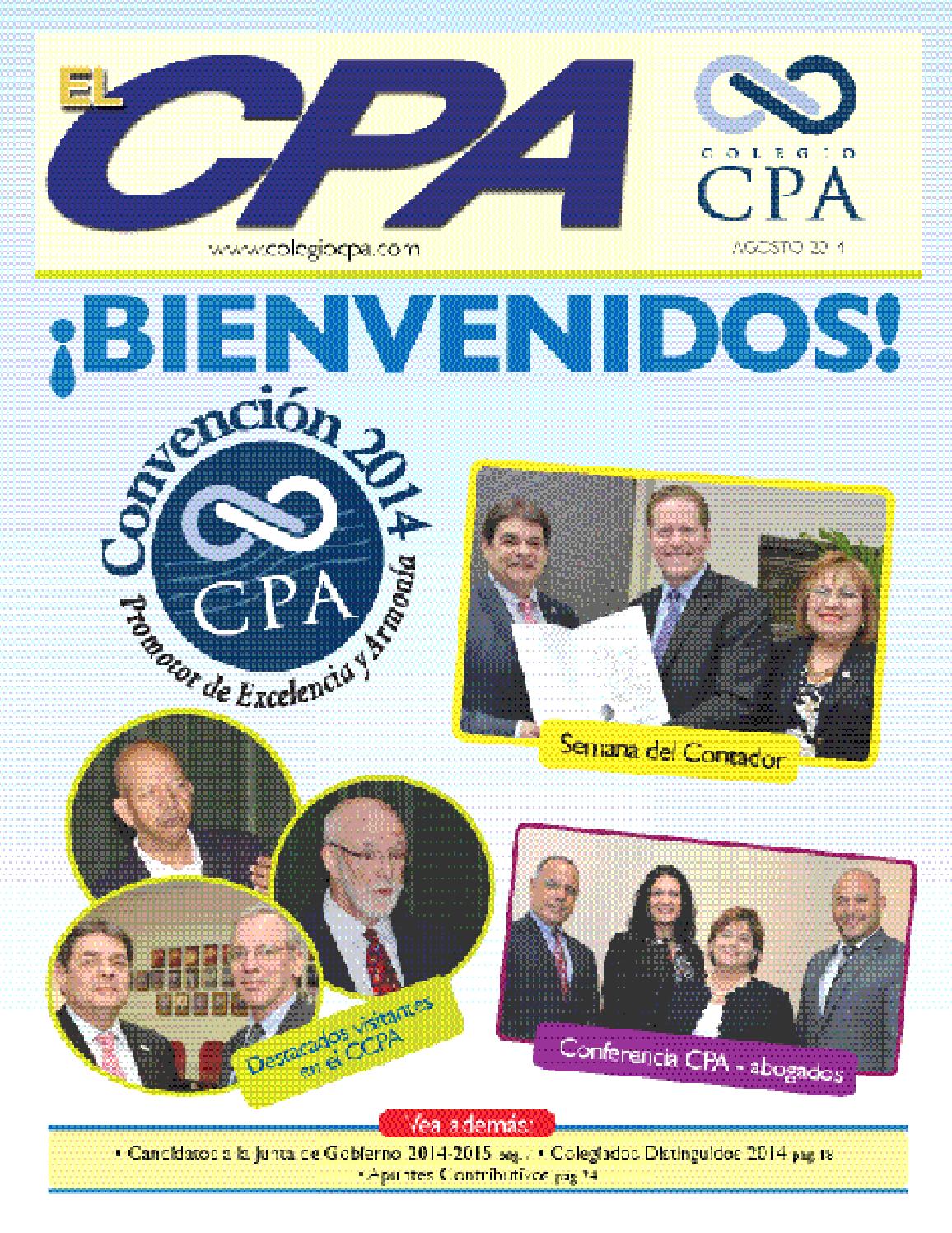 El CPA (agosto 2014) by Colegio de CPA PR - Issuu