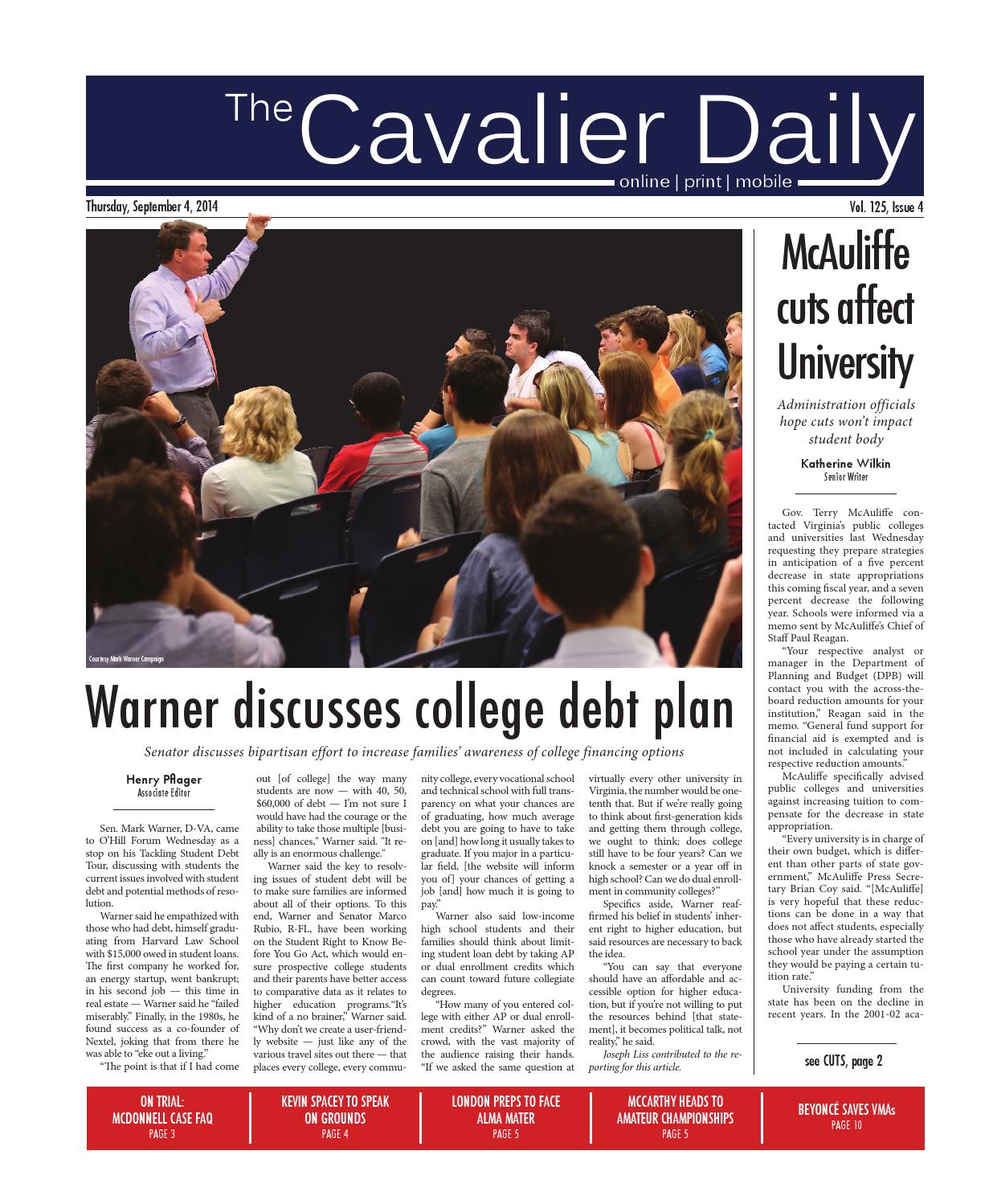 Thursday, September 4, 2014 by The Cavalier Daily - Issuu