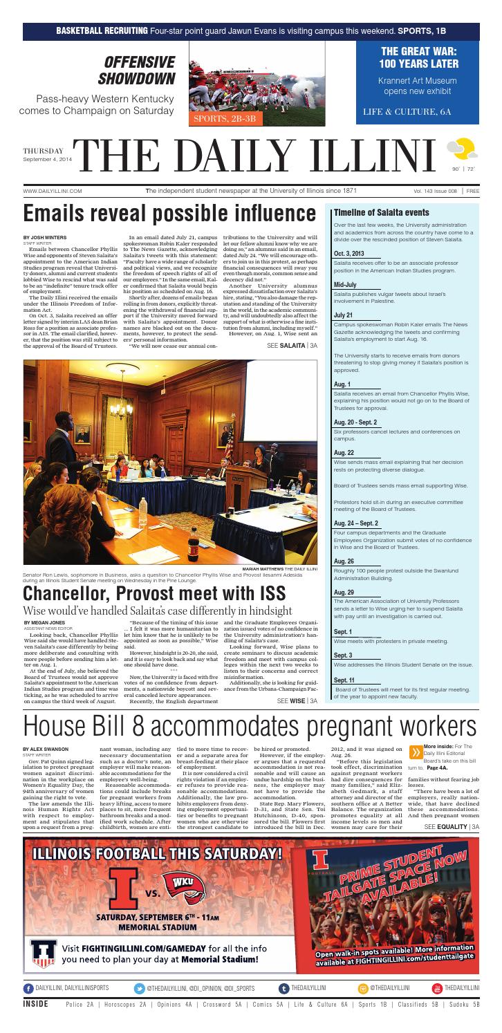The Daily Illini: Volume 144 Issue 7 by The Daily Illini - Issuu
