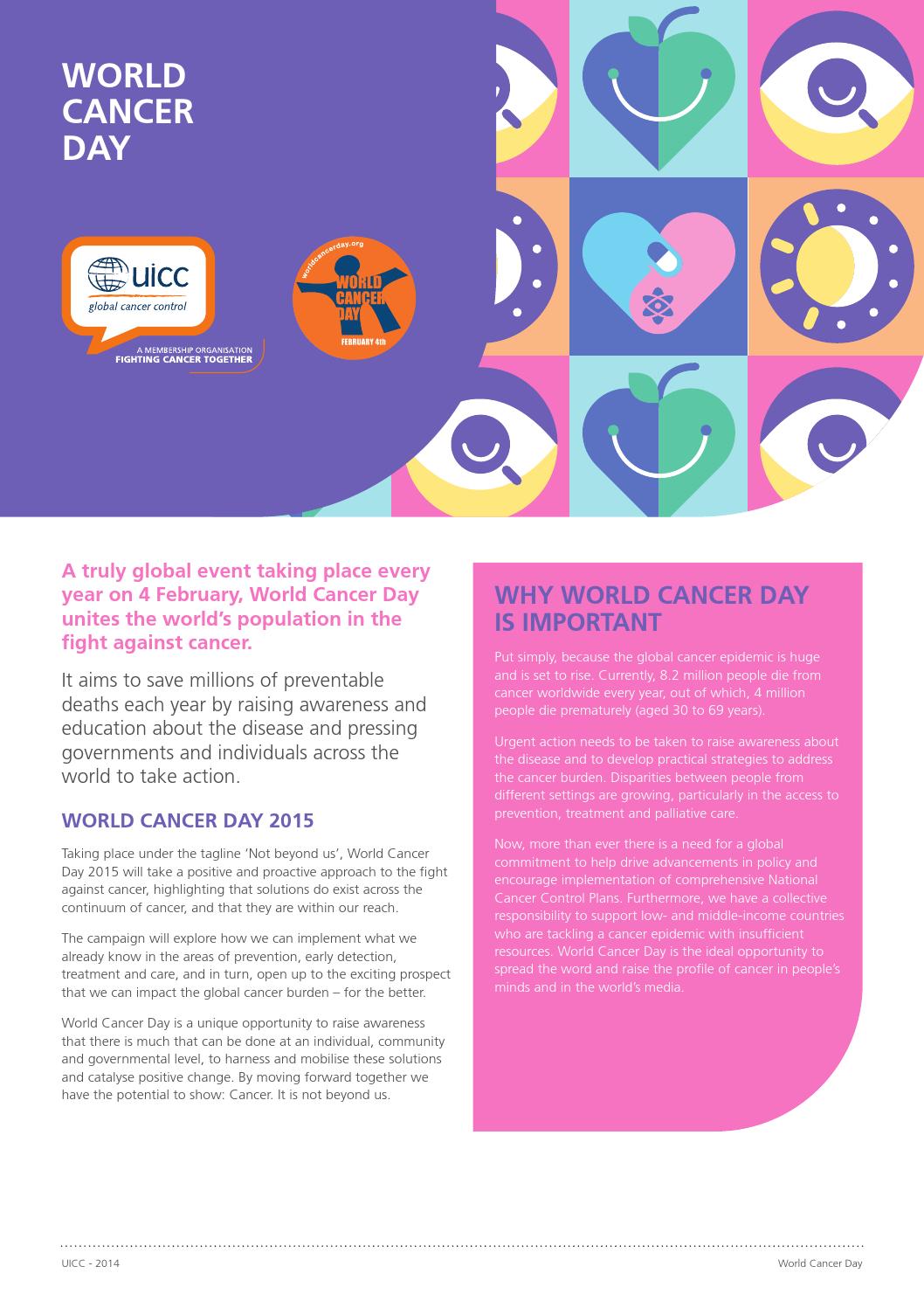 World Cancer Day 2015 - One-Pager by UICC - Issuu