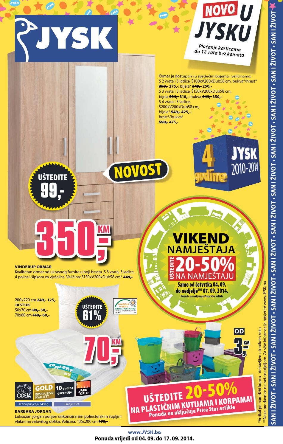 Jysk bih katalog akcija do 17 09 2014 by Bakmaz, Boso, NTL - Issuu