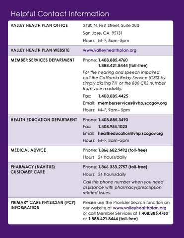 VHP Access to Services and Network Providers by Valley Health Plan - Issuu