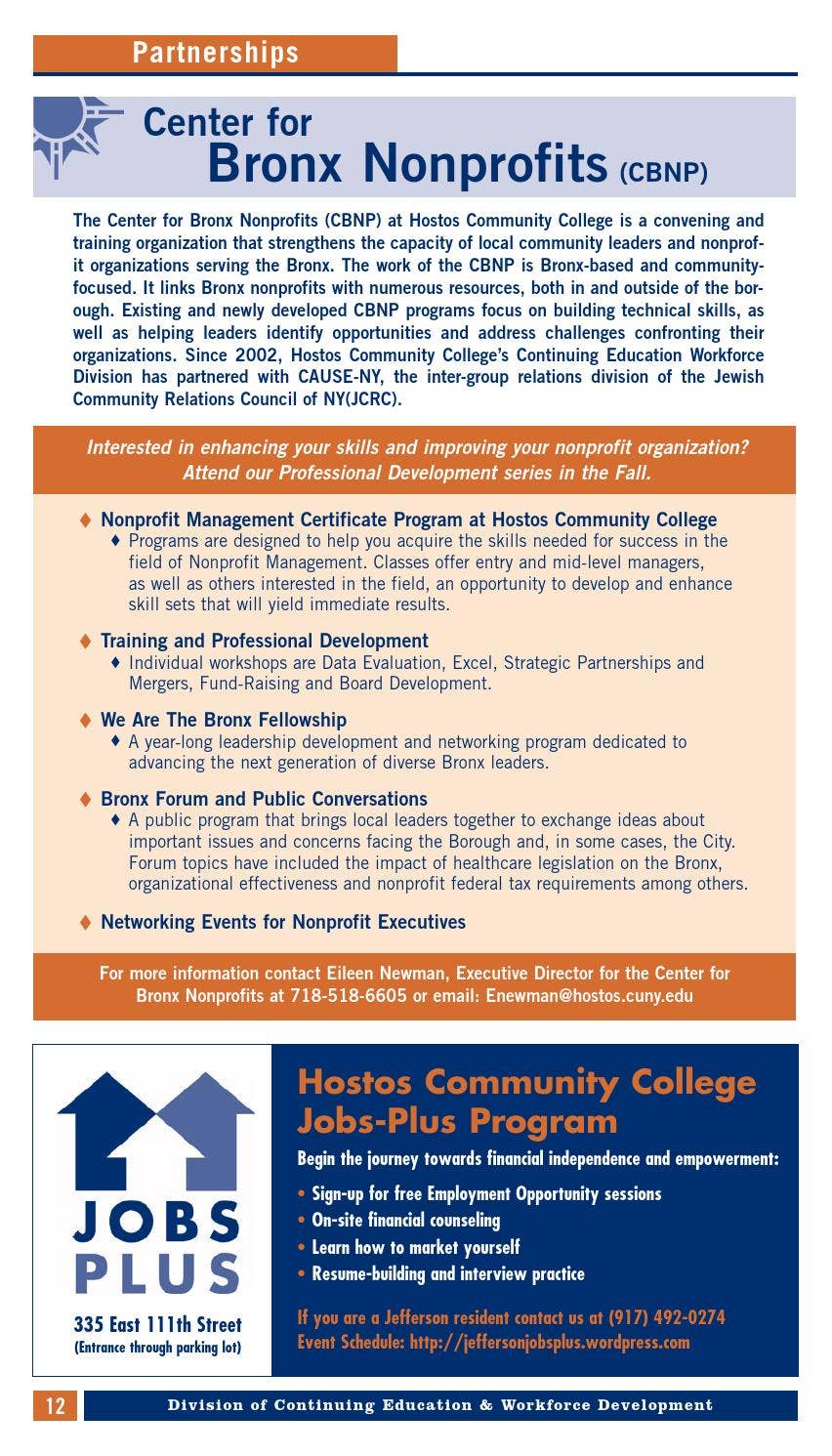 Fall 2014 Continuing Education Catalog by Hostos Community College - Issuu